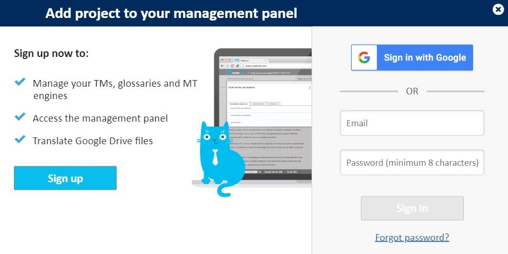 MateCat - Công cụ dịch thuật trực tuyến hoàn toàn miễn phí